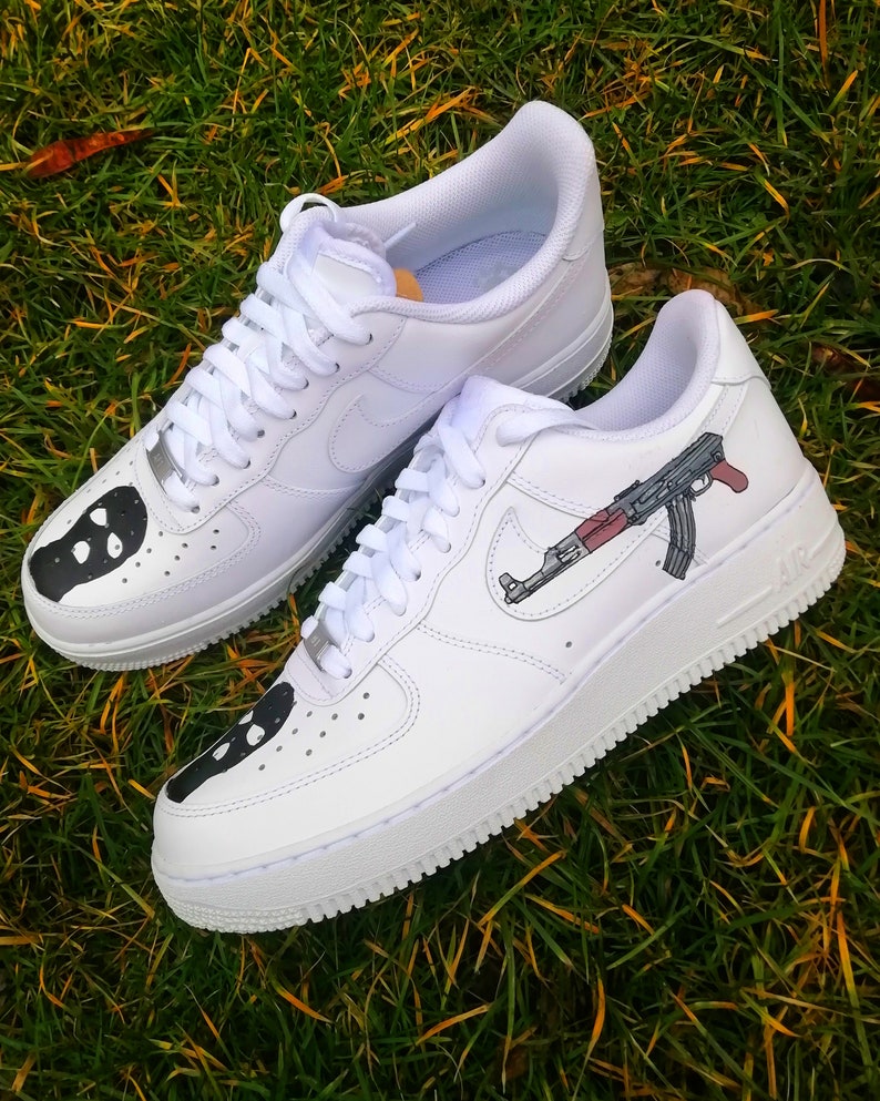Gangsta Custom Air Force One for Stoner Hand-painted Custom Sneakers ...