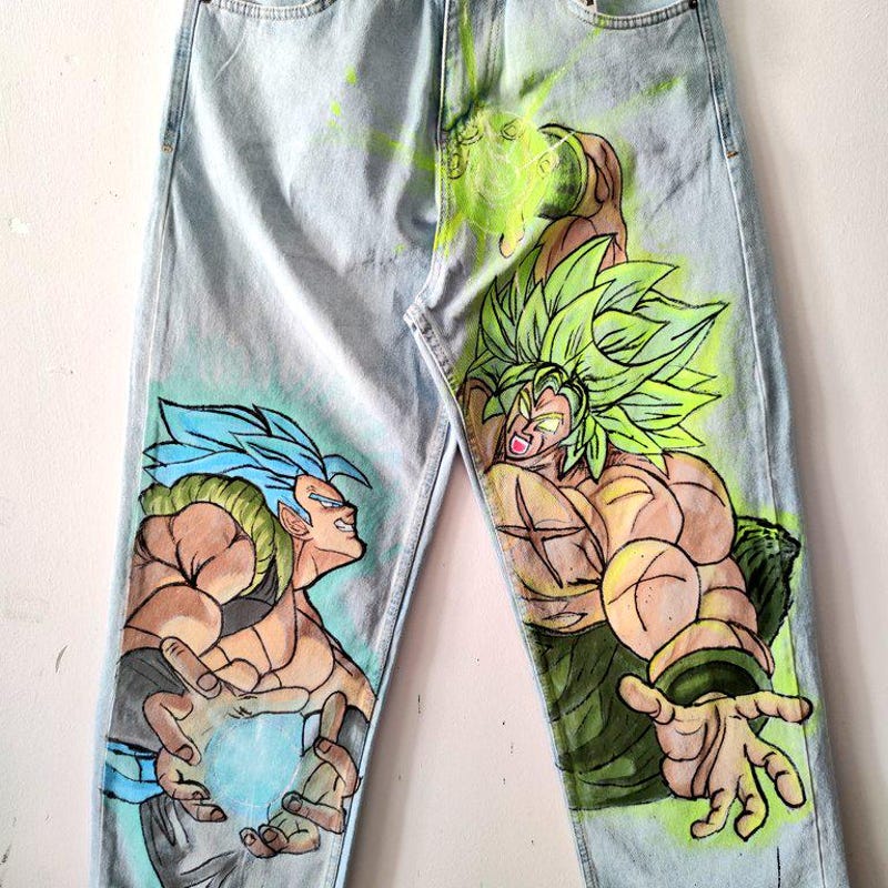 Anime Embroidery Pants - Etsy