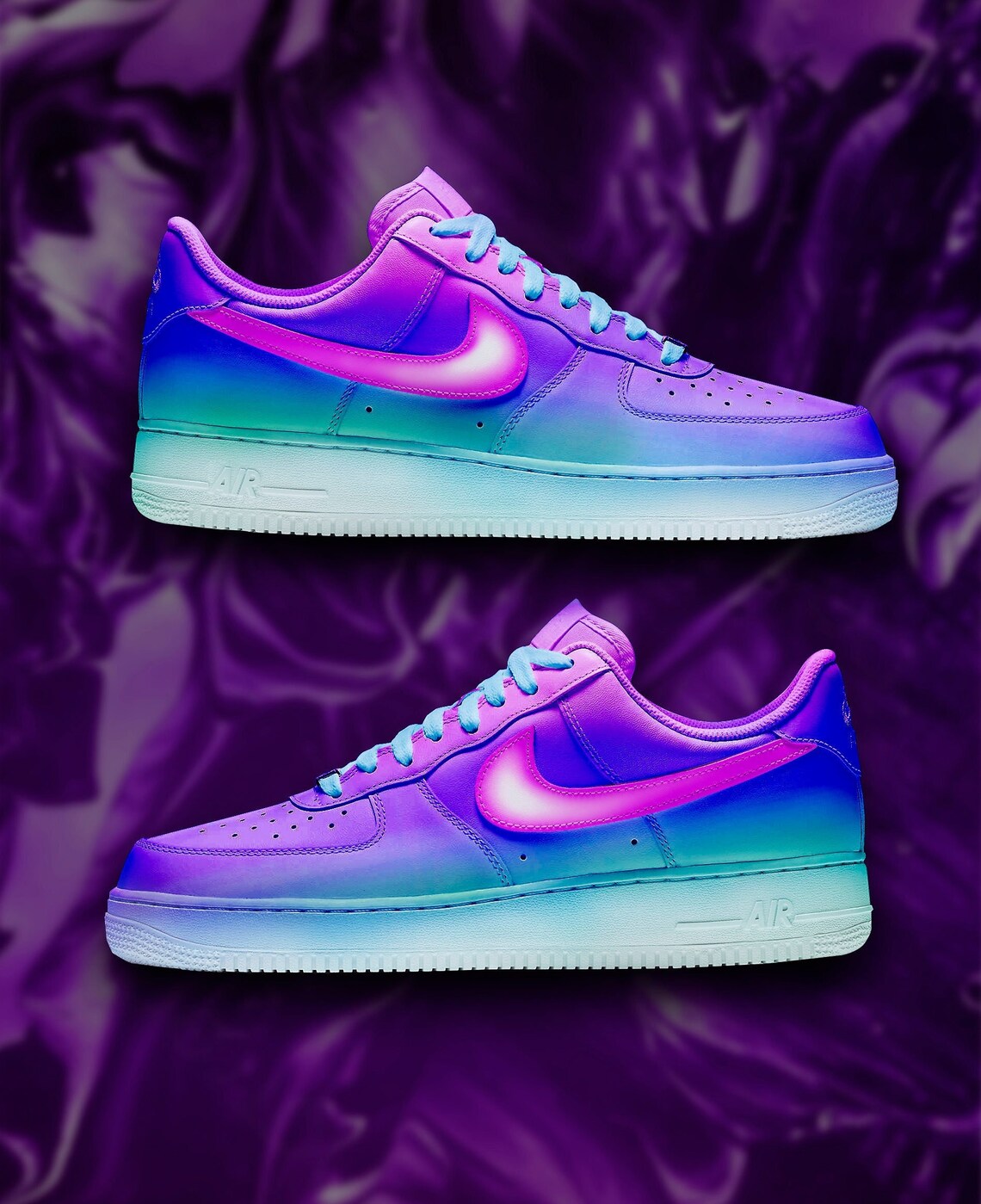 Sprite Lean Custom Air Force One Purple Drank Hand-painted Custom ...