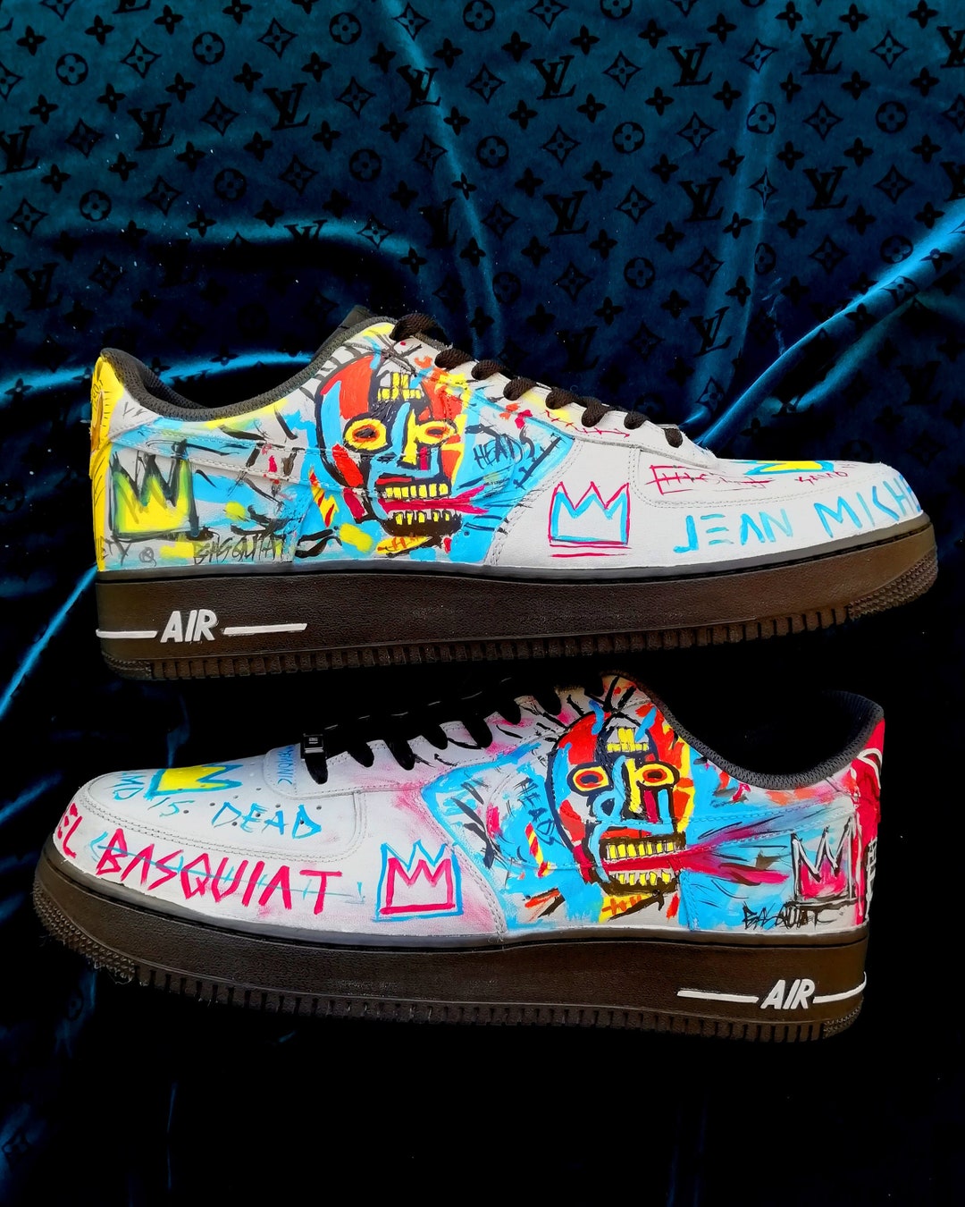 Basquiat Hand-painted Custom Sneakers Personalized Men's - Etsy