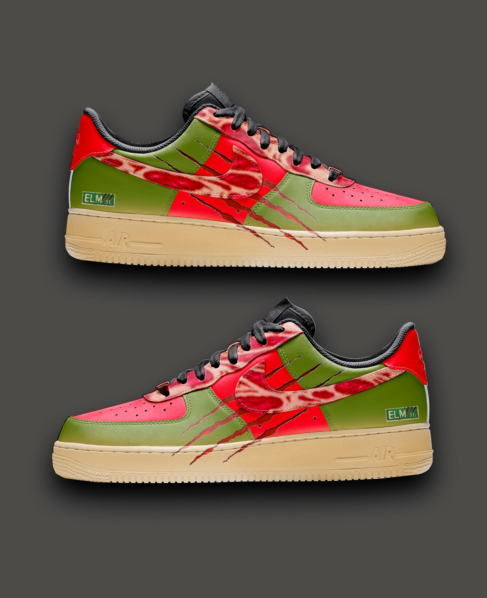 Freddy Krueger Halloween Custom Air Force One for Horror Movie Fan Hand ...