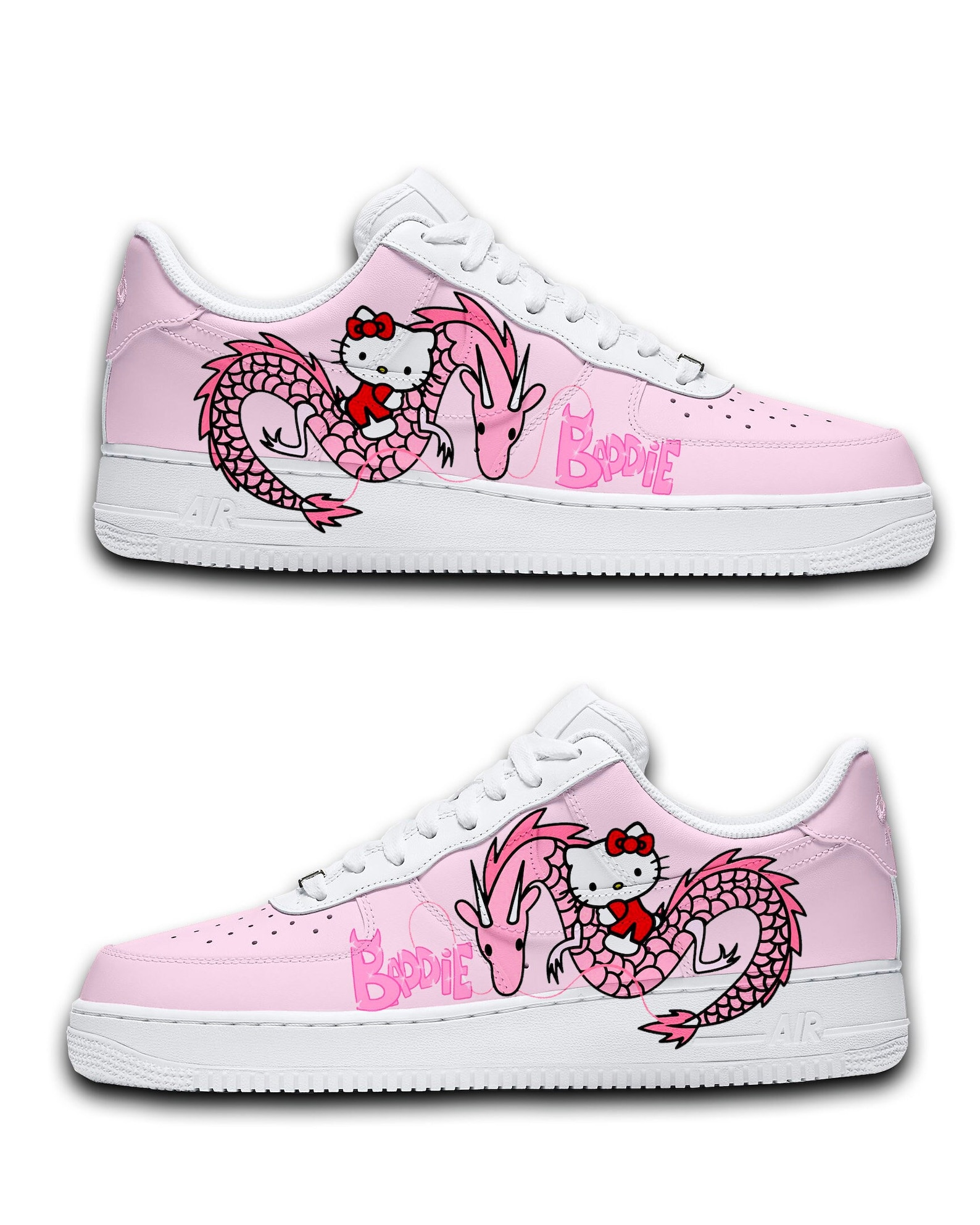 Baddie Hello Kitty Hand-painted Custom Sneakers Personalized - Etsy