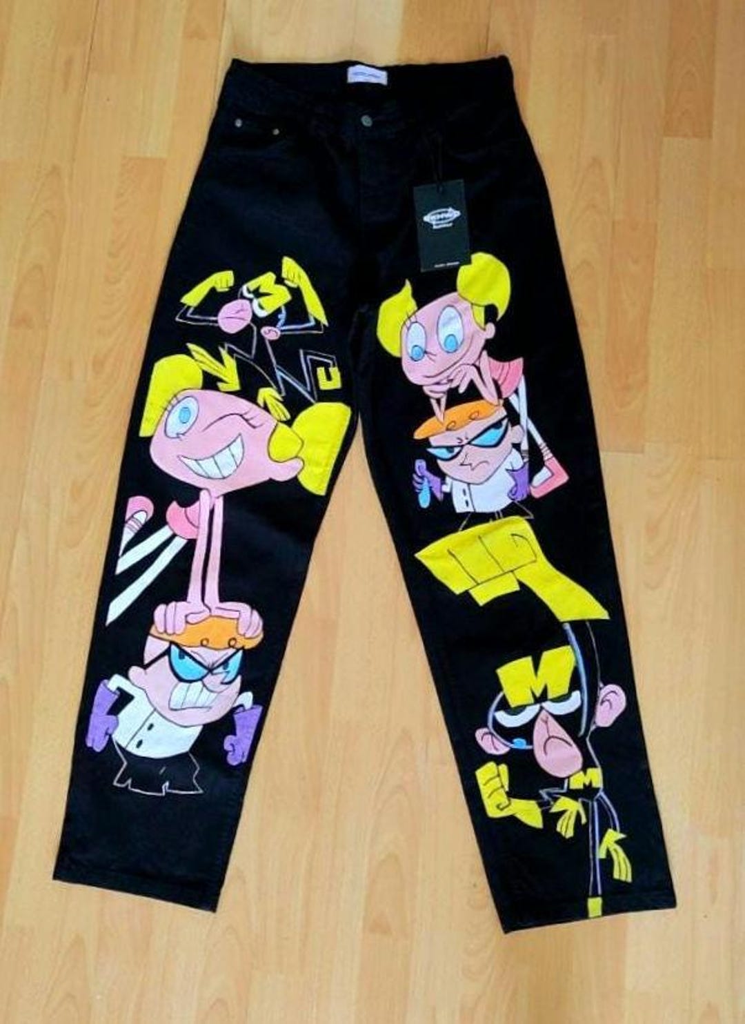 Handmade Custom Cartoon Jeans: Hand-painted Anime Manga Pants - Etsy