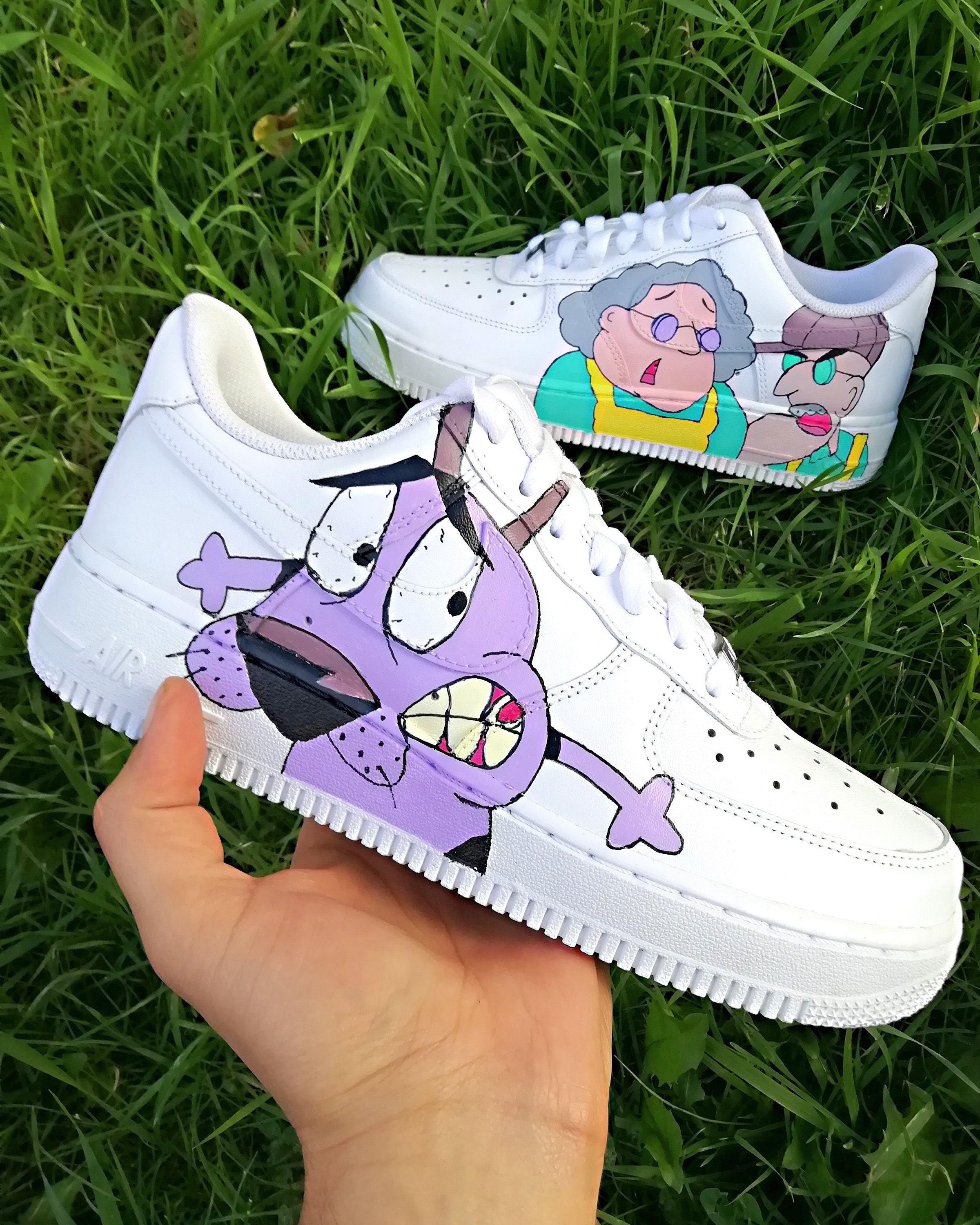 Cartoon Handmade Custom Sneakers Handpainted Shoes Low Top Custom Kicks ...