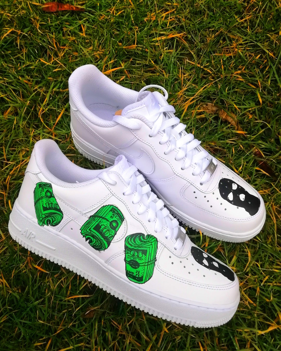 Gangsta Custom Air Force One for Stoner Hand-painted Custom Sneakers ...