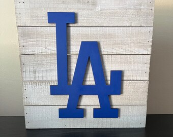Los Angeles Dodgers Wood Sign Block LA - Etsy