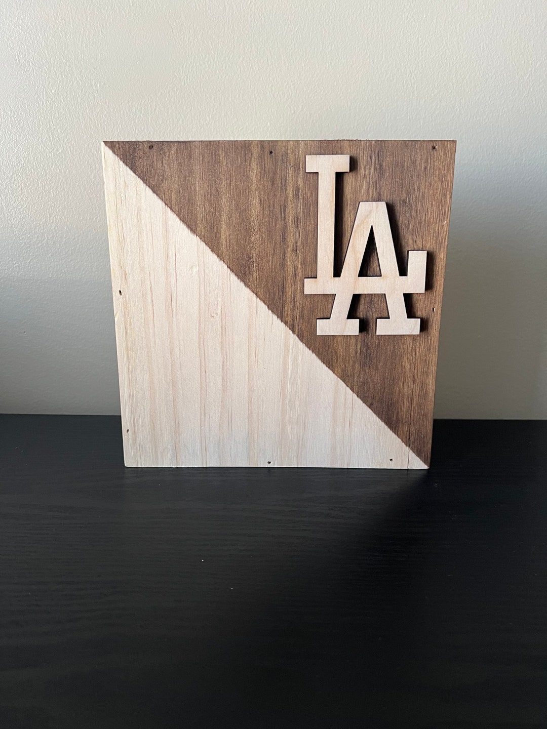Los Angeles Dodgers Natural Finish Wood Sign - Etsy