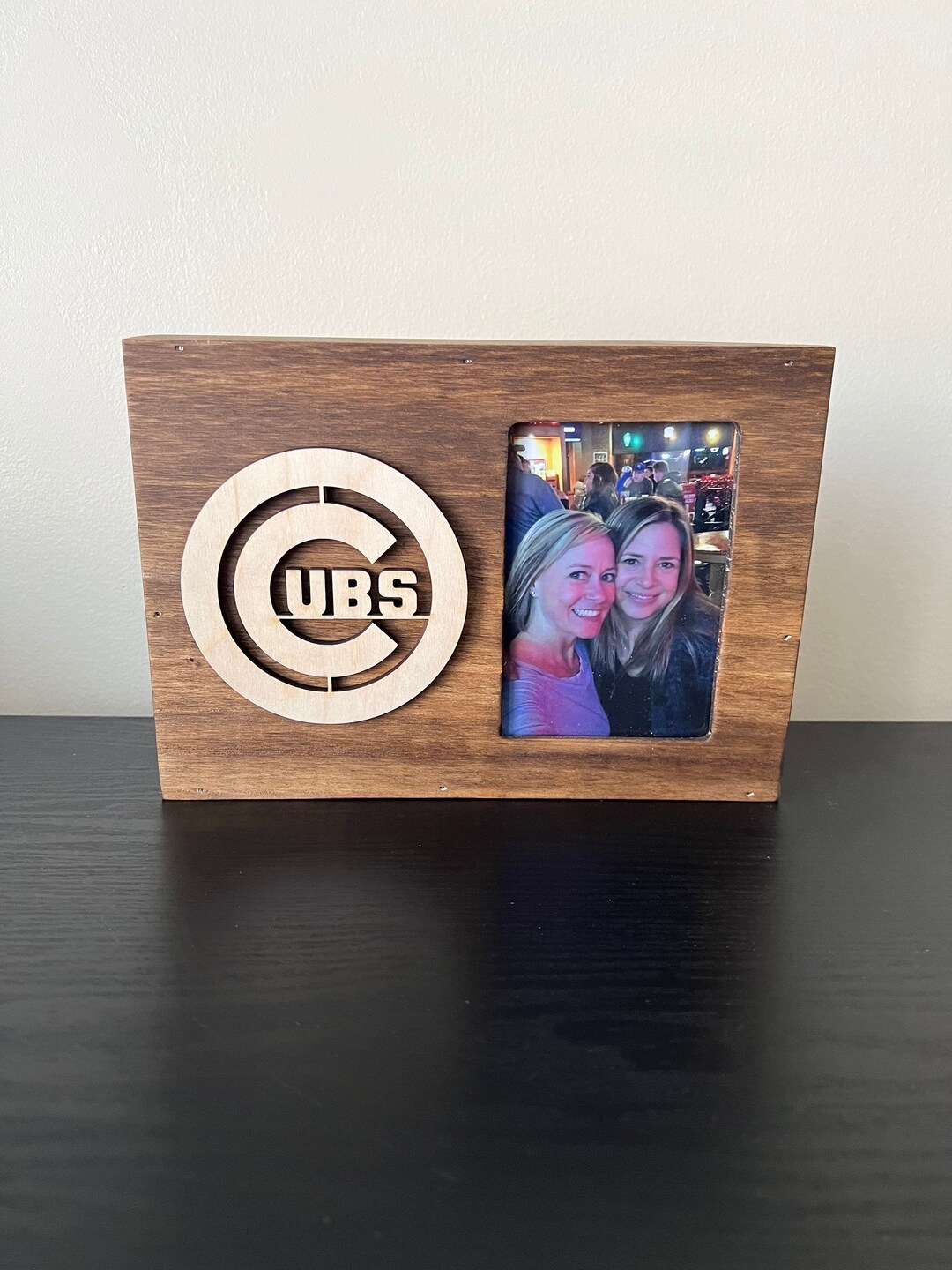 Chicago Cubs Natural Finish Wood Frame - Etsy