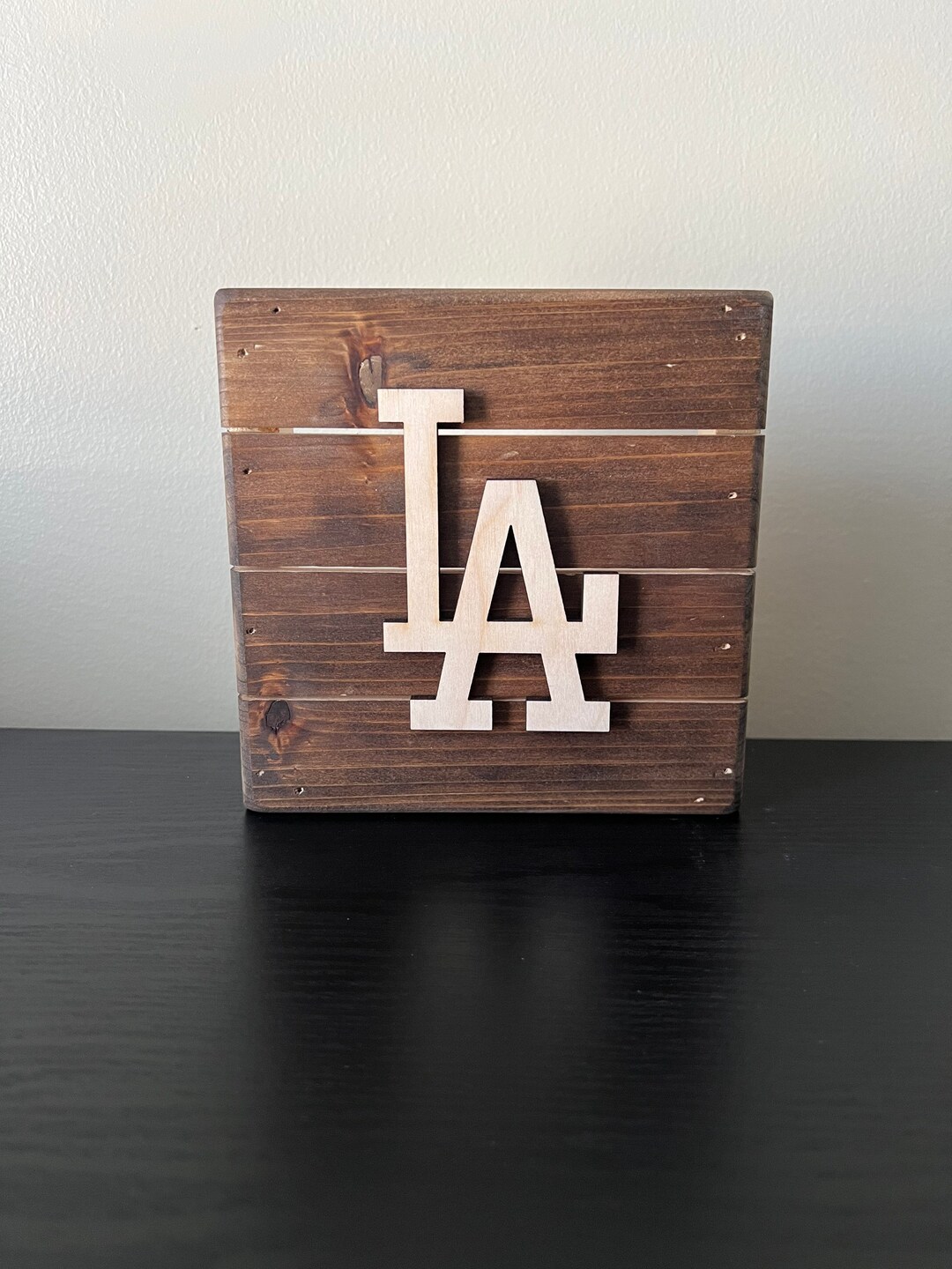 Los Angeles Dodgers Natural Finish Wood Sign - Etsy