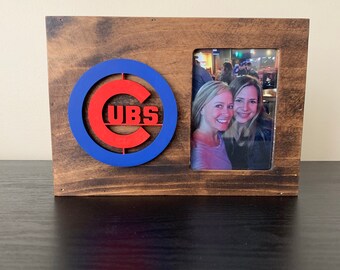 Frame chicago Cubs Inspired Alrge Bead Design on - Etsy