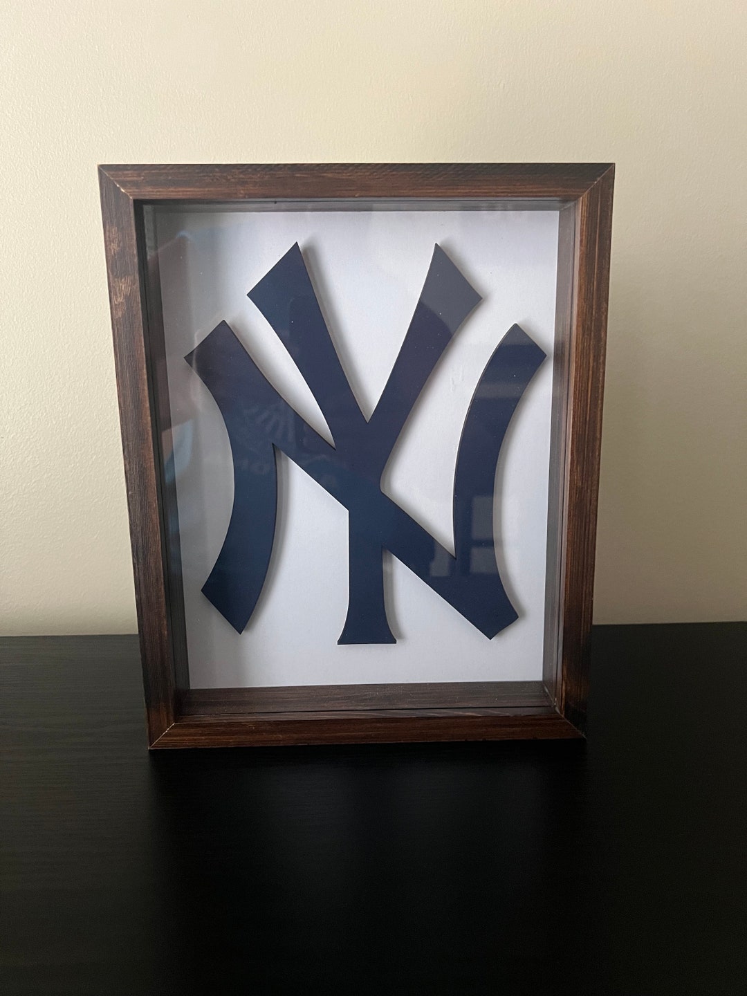 New York Yankees Wood Shadow Box - Etsy