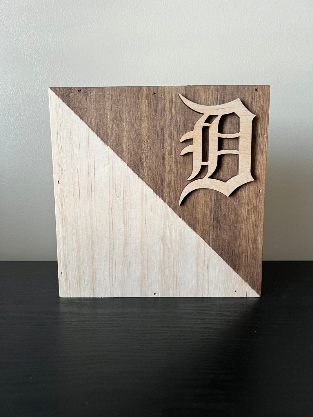 Detroit Tigers Natural Finish Wood Sign - Etsy