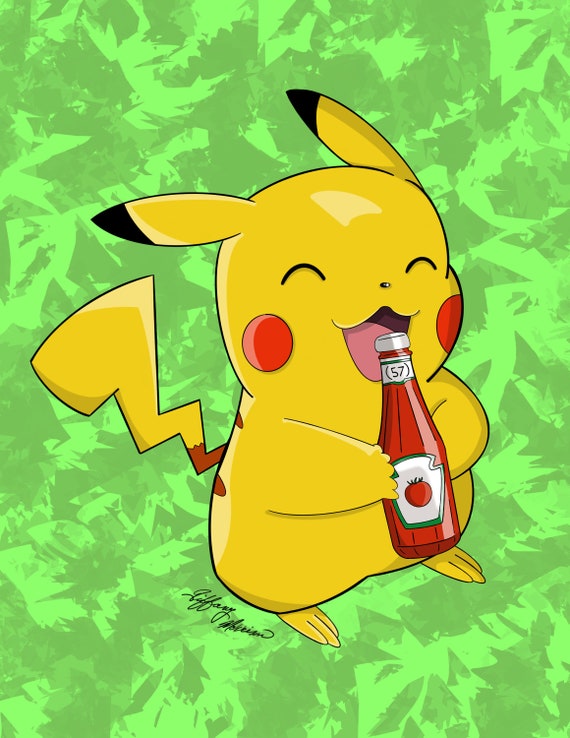 Happy Pikachu Ketchup