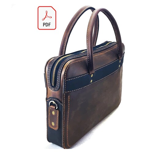 Leather Laptop Bag Pattern Messenger Bag Pattern PDF Sewing - Etsy