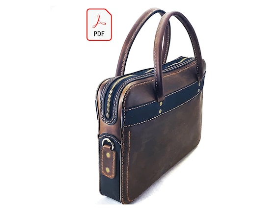 Leather Laptop Bag Pattern PDF Leather Pattern Leather - Etsy