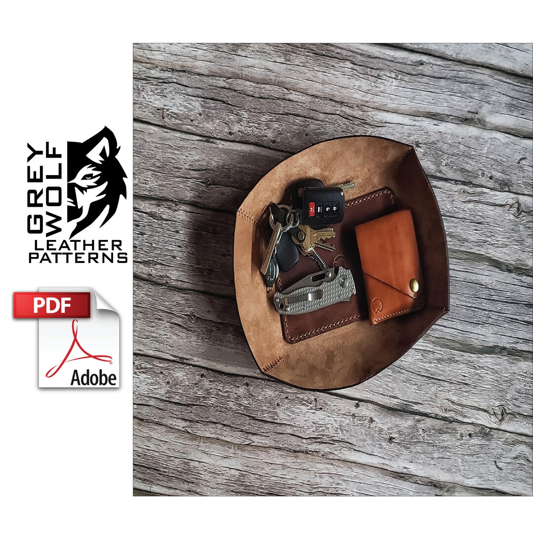 Catch All Tray Pattern - Pdf Download - Leather Pattern - Leather DIY ...