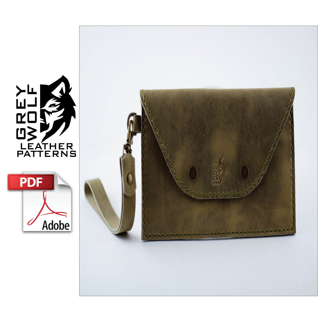 Leather Envelope Clutch Purse Pattern - Pdf Download - Leather Pattern ...
