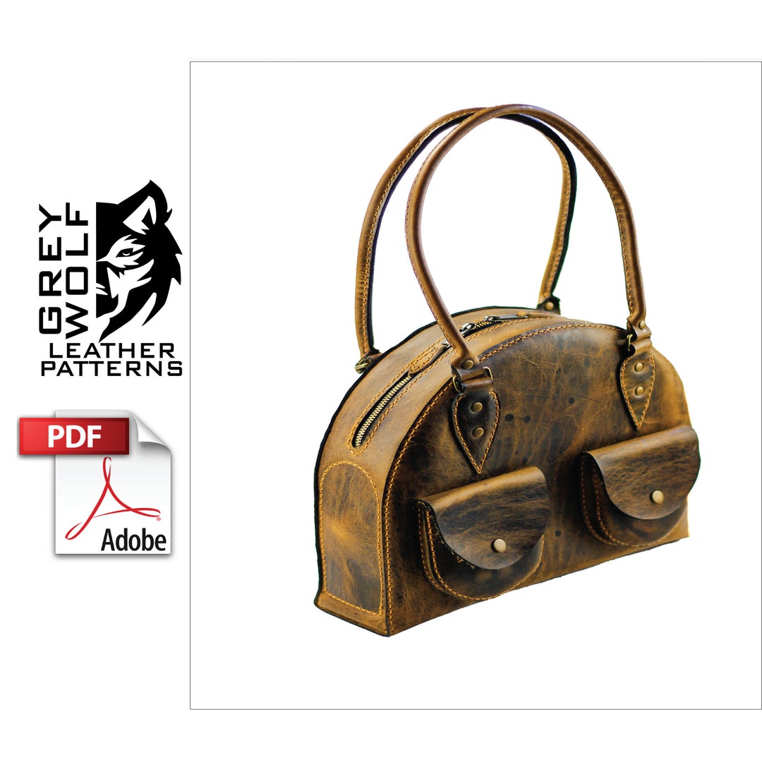 Leather Purse Pattern - Half Moon Purse Pattern - Pdf Download -leather ...