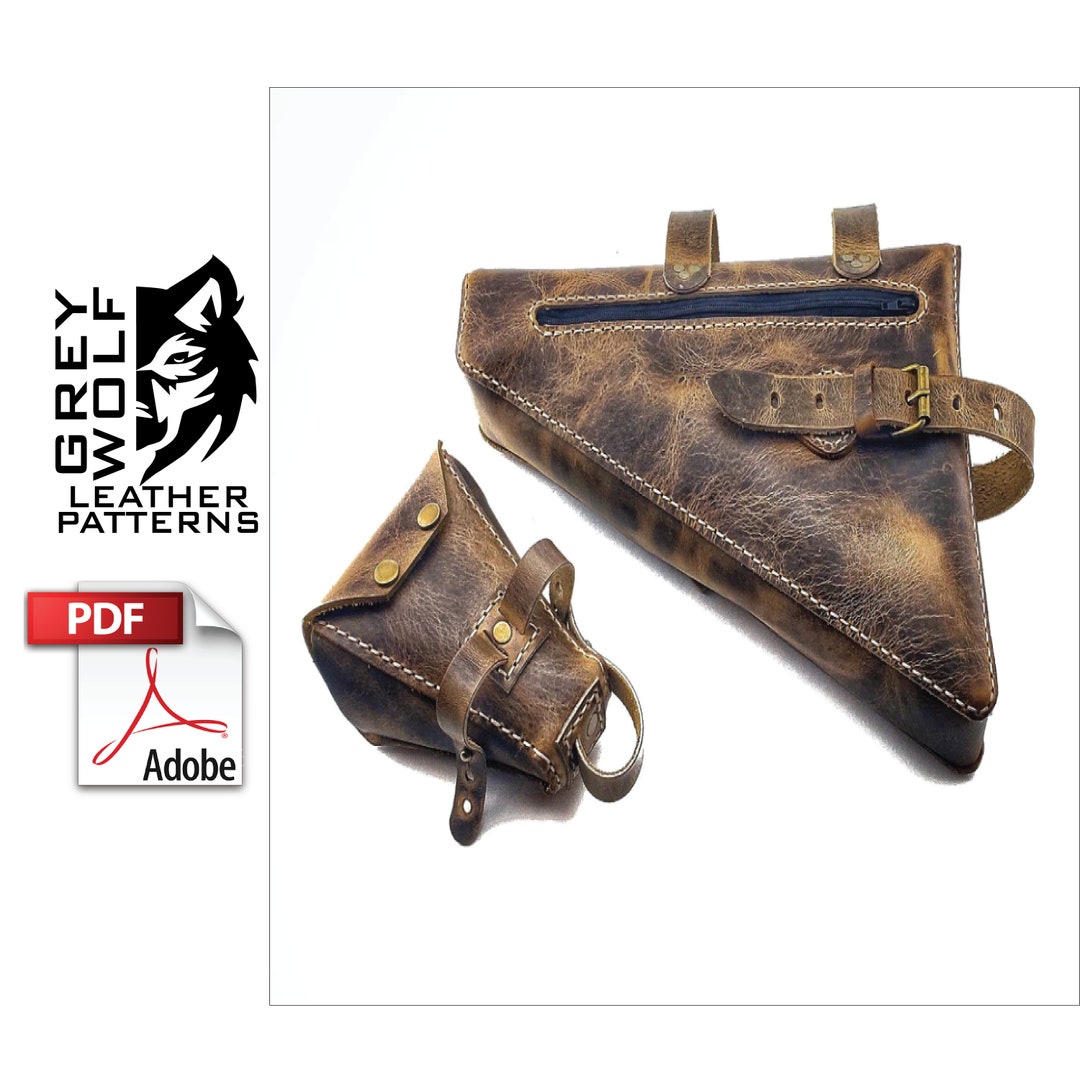 Leather Bicycle Bag Patterns, Pdf Download, Leather Pattern, Leather ...