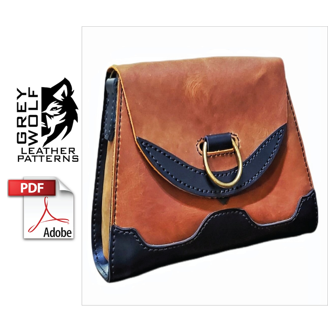 Leather Purse Pattern - Pdf Download -leather Pattern - DIY - Leather ...
