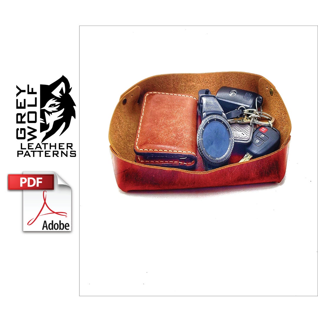 Leather Valet Tray Pattern - Pdf Download - Leather Pattern - Leather ...