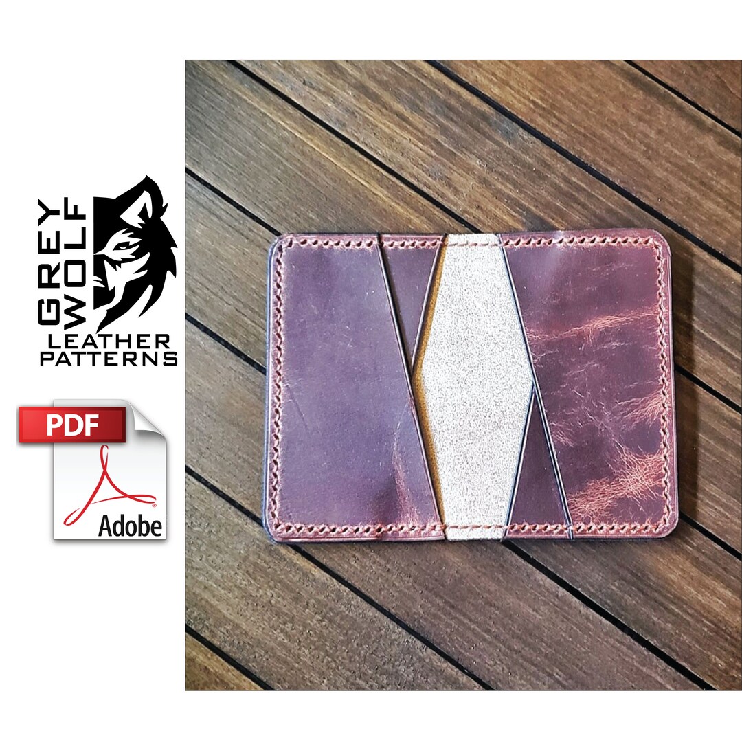 Leather Hex Wallet Pattern - Minimalist Wallet PDF - Leather Pattern ...