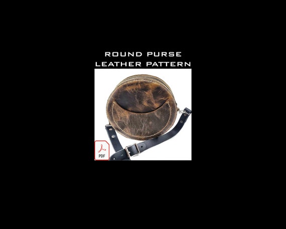 Leather Round Purse Pattern Pdf Download Leather Pattern - Etsy