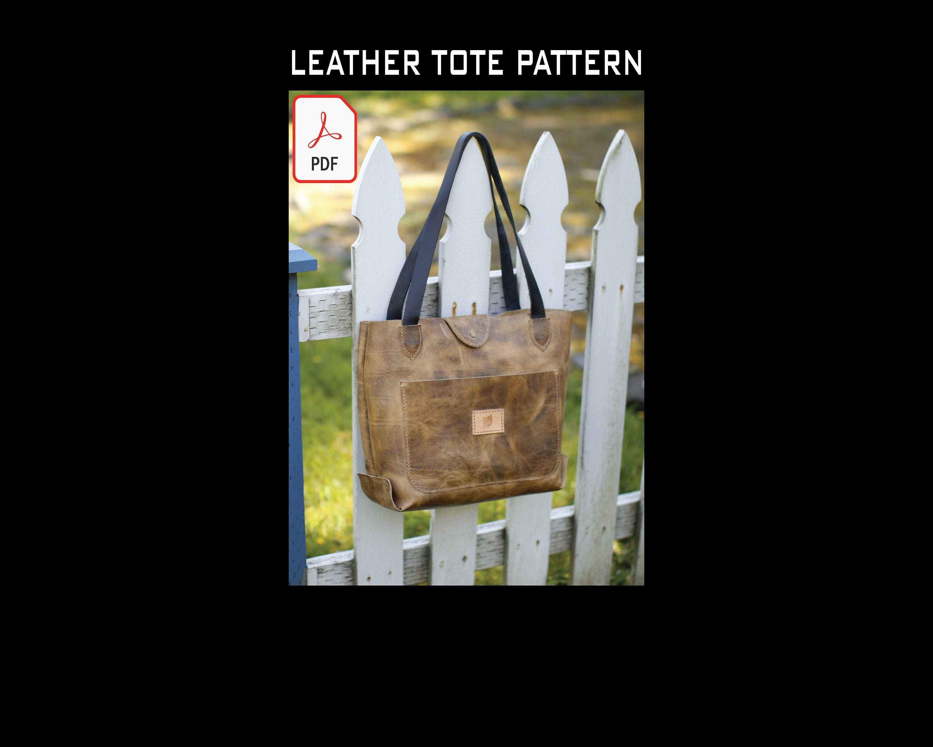 Leather Tote Pattern Pdf Download Leather Pattern | Etsy