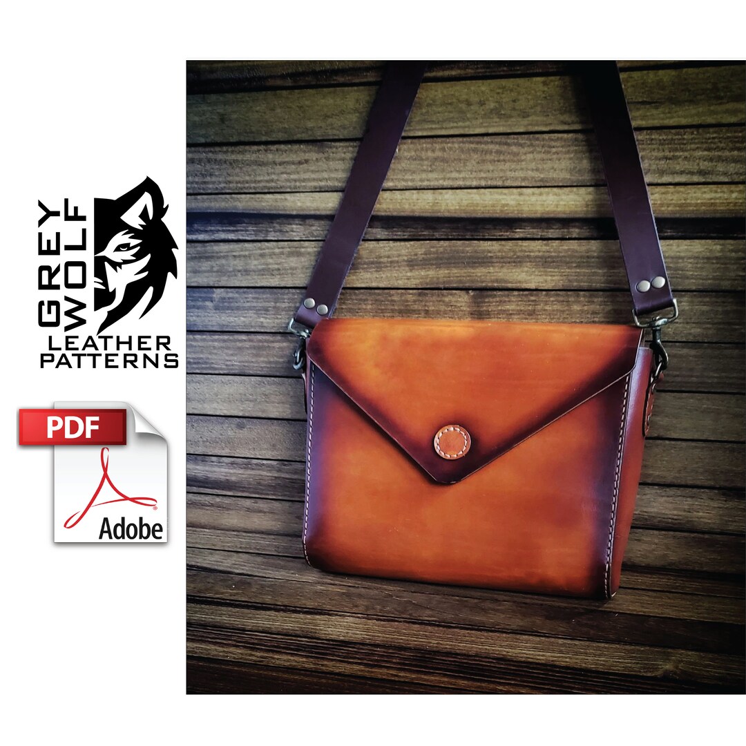 Easy Leather Envelope Purse Pattern - Pdf Download - Leather Pattern ...
