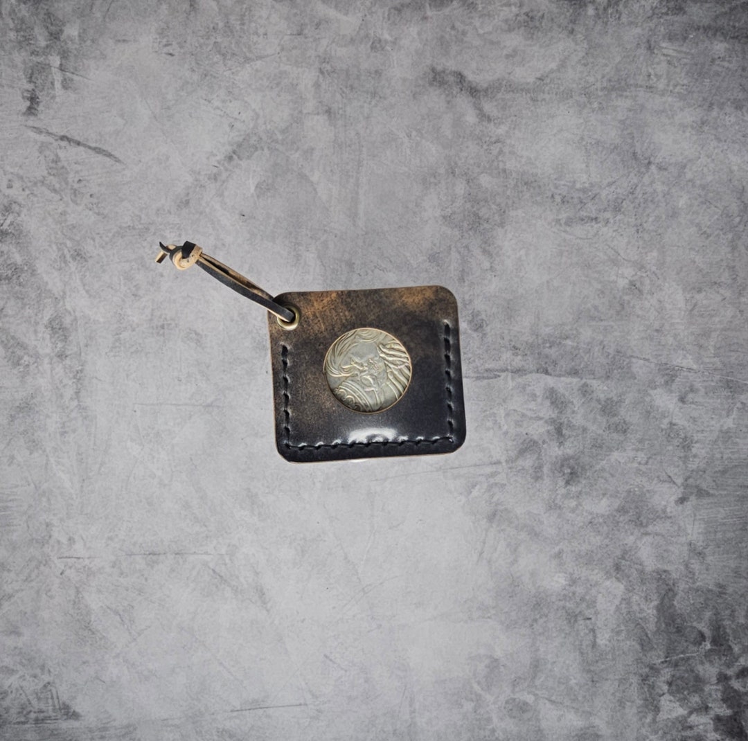 Shell Cordovan Leather Coin Slip - Handmade Leather Coin Pouch ...