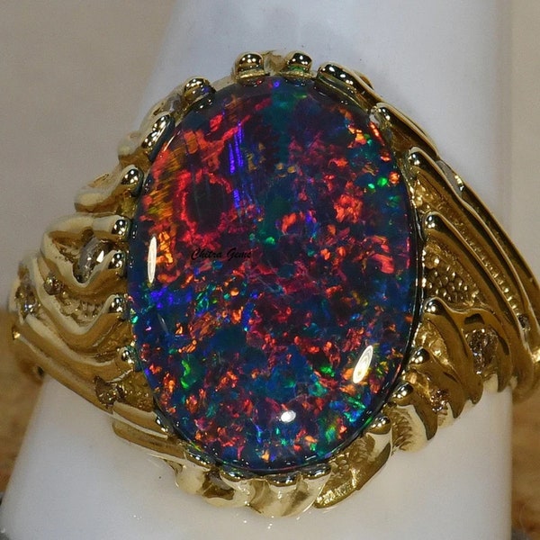 Genuine Opal Ring - Etsy