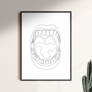 Dental Anatomy Art Print Set Mouth, Medical Student Gift, Molar Print ...