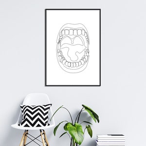 Dental Anatomy Art Print Set Mouth, Medical Student Gift, Molar Print ...