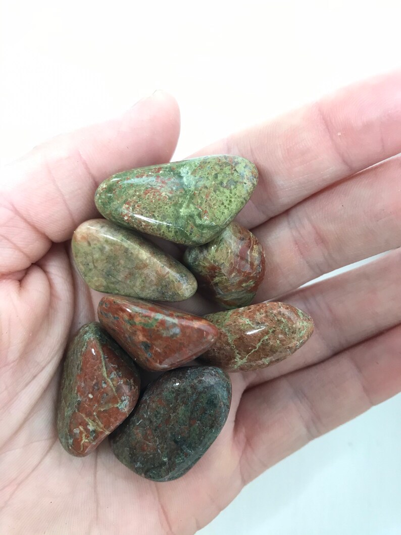 Polished Unakite stone single Lake Michigan unakite rocks | Etsy