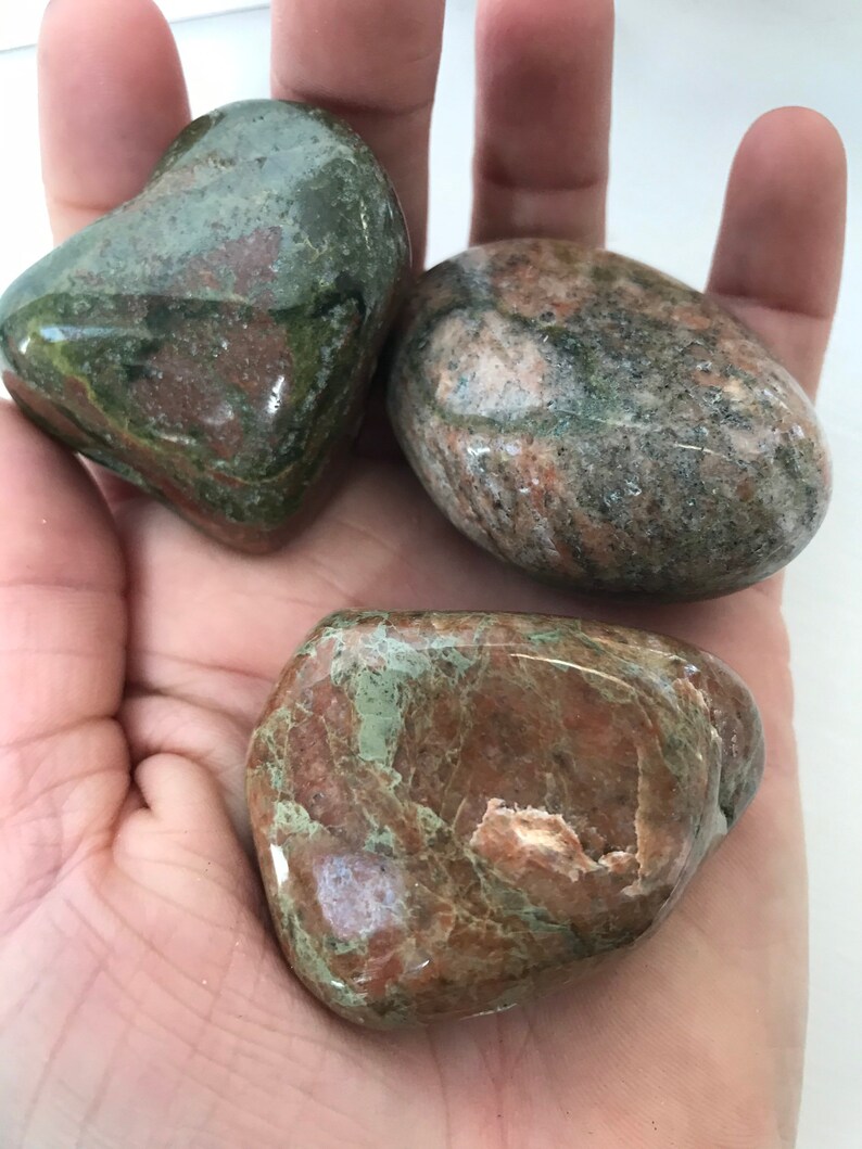 Polished Unakite stone single Lake Michigan unakite rocks | Etsy