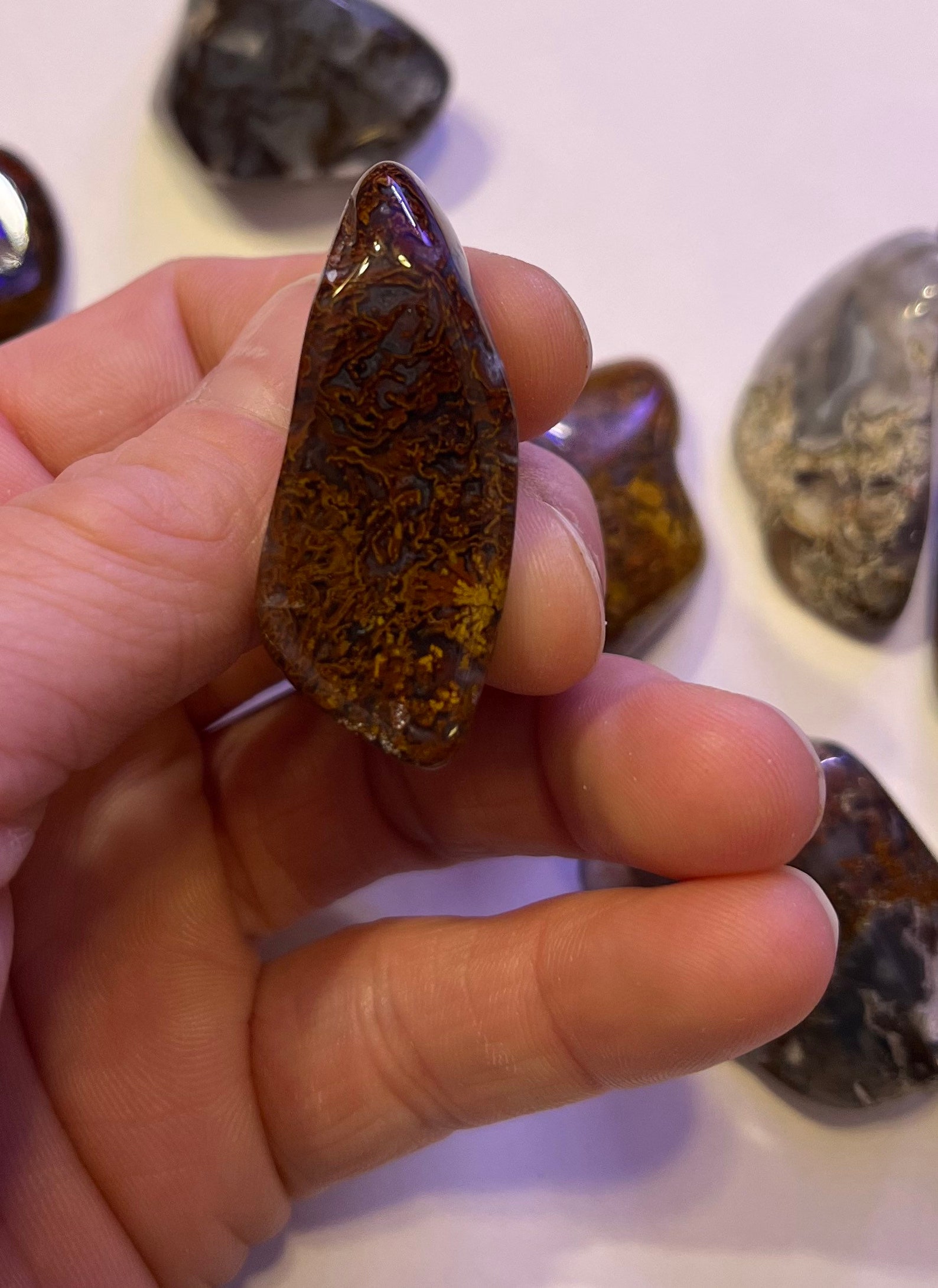 Mexican Moss Agate Polished Stones Moss Agate Tumbles Pretty - Etsy