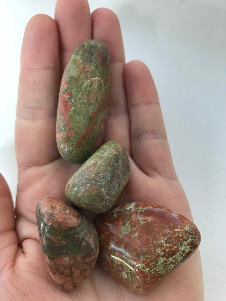 Polished Unakite stone single Lake Michigan unakite rocks | Etsy
