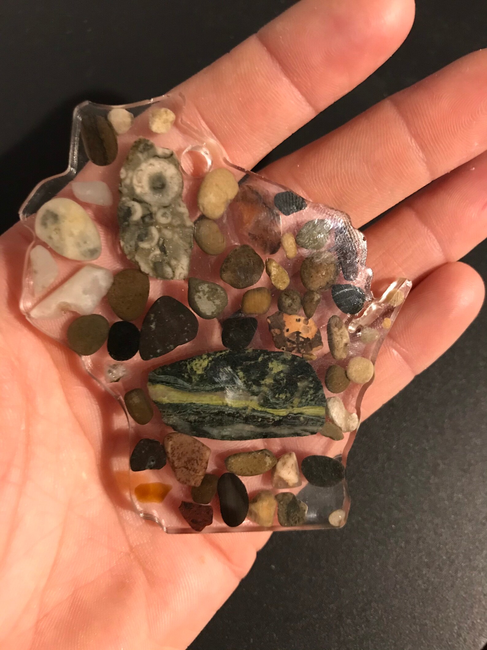 Great Lakes Ornament Wisconsin Rock Keychain Michigan - Etsy