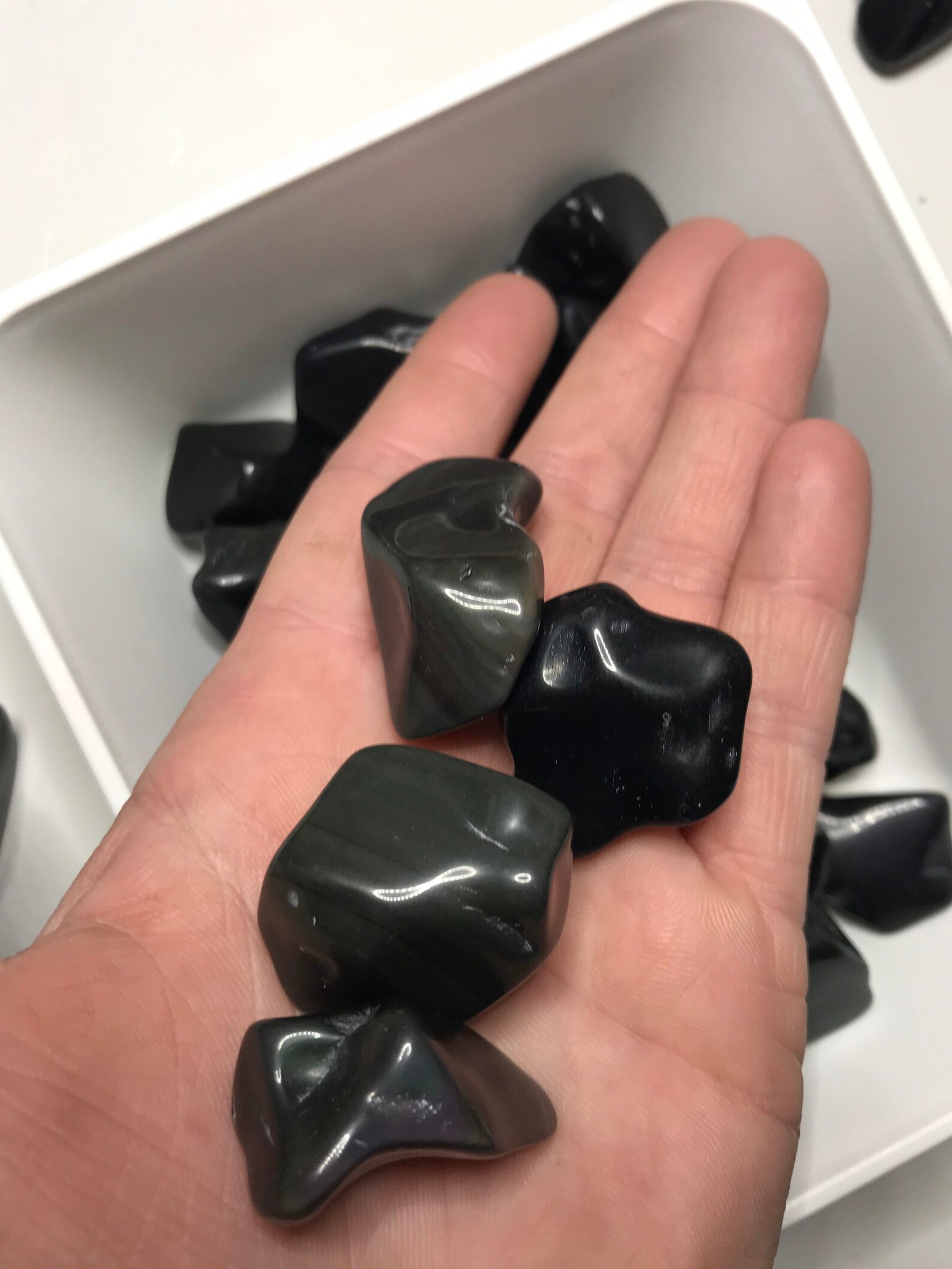 Polished Rainbow Obsidian Rainbow Obsidian Tumbles Colorful - Etsy