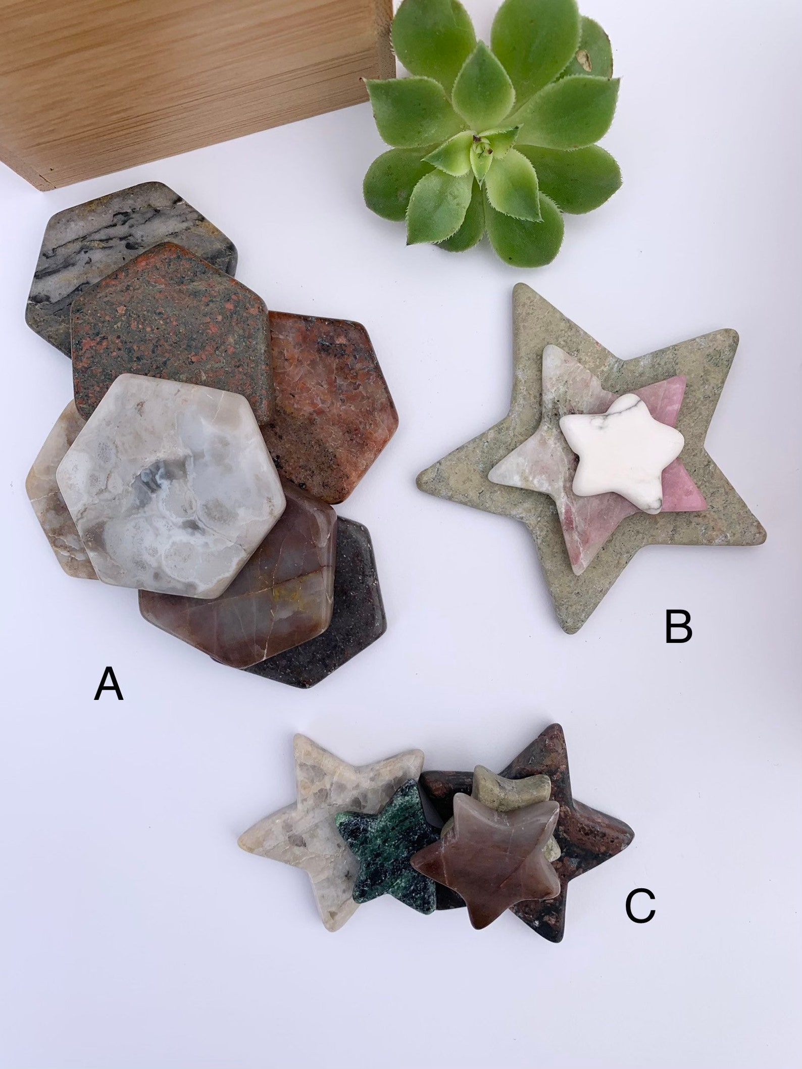 Rock Shapes Rock Shape Sets Colorful Rocks Hexagon Rocks - Etsy
