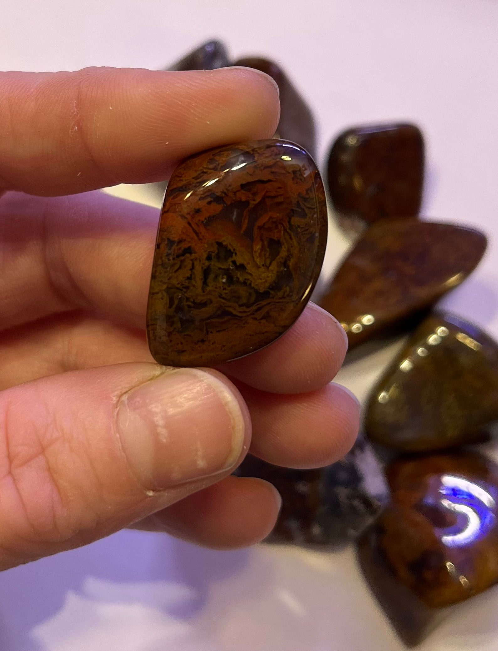 Mexican Moss Agate Polished Stones Moss Agate Tumbles Pretty - Etsy