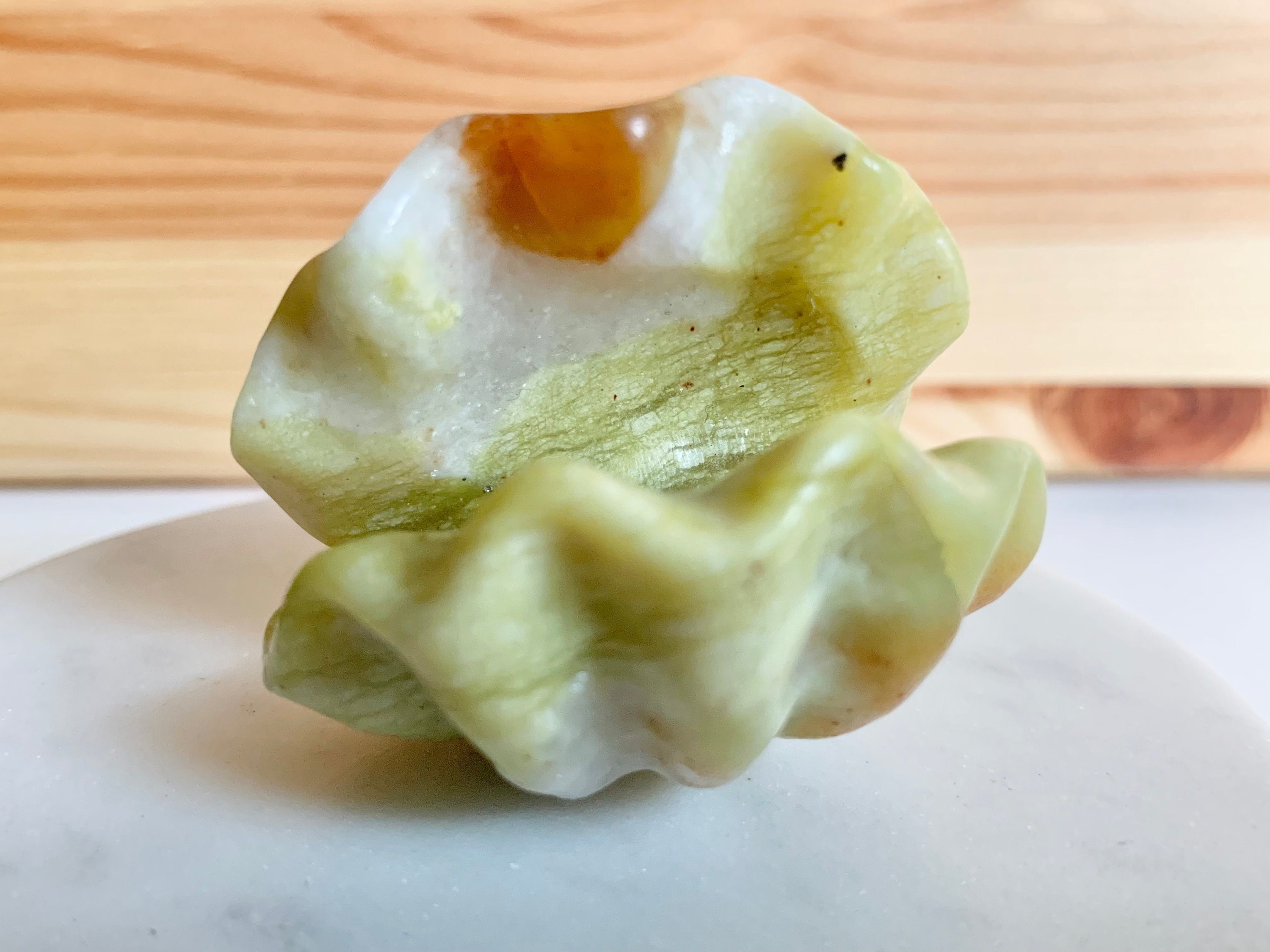 Clam Shell Carving, Yellow Jade - Etsy