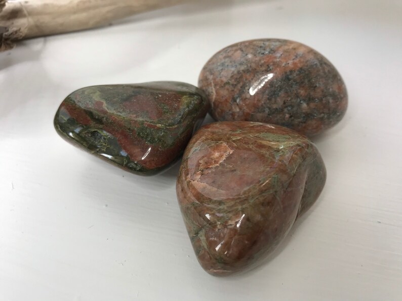 Polished Unakite stone single Lake Michigan unakite rocks | Etsy