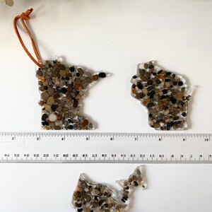 Great Lakes Ornament, Wisconsin Rock Keychain, Michigan Ornament ...