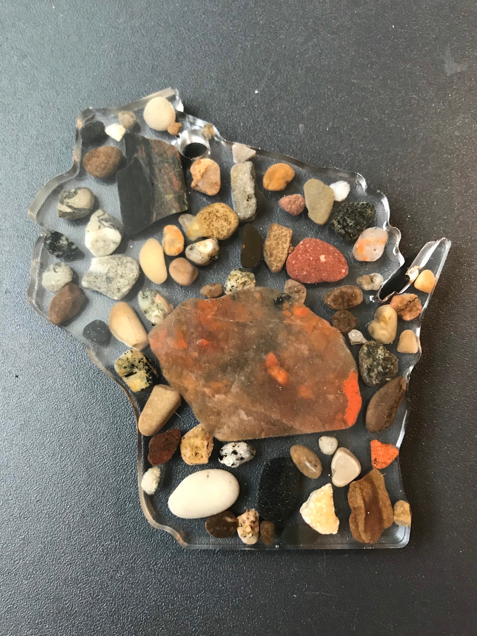 Great Lakes Ornament Wisconsin Rock Keychain Michigan - Etsy