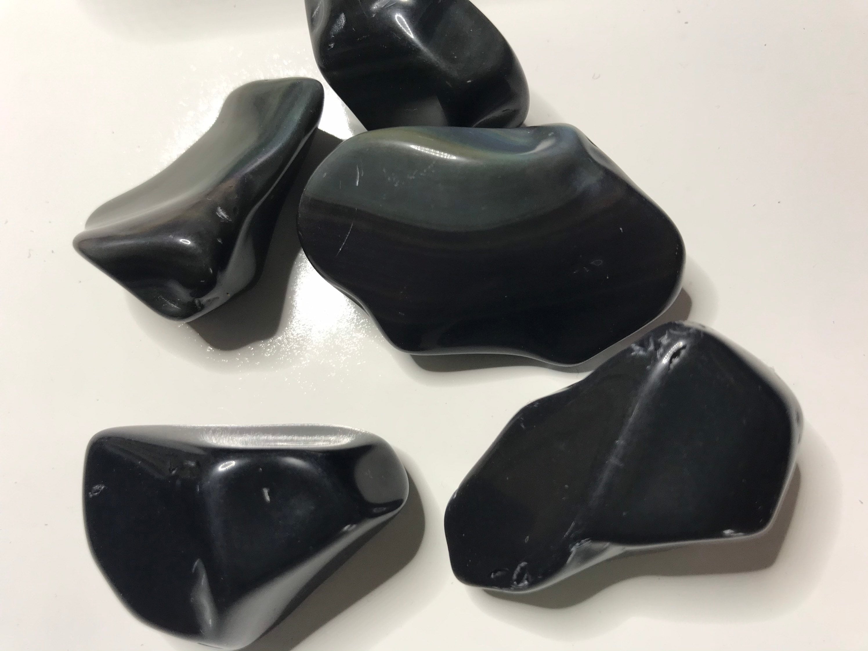 Polished Rainbow Obsidian Rainbow Obsidian Tumbles Colorful - Etsy