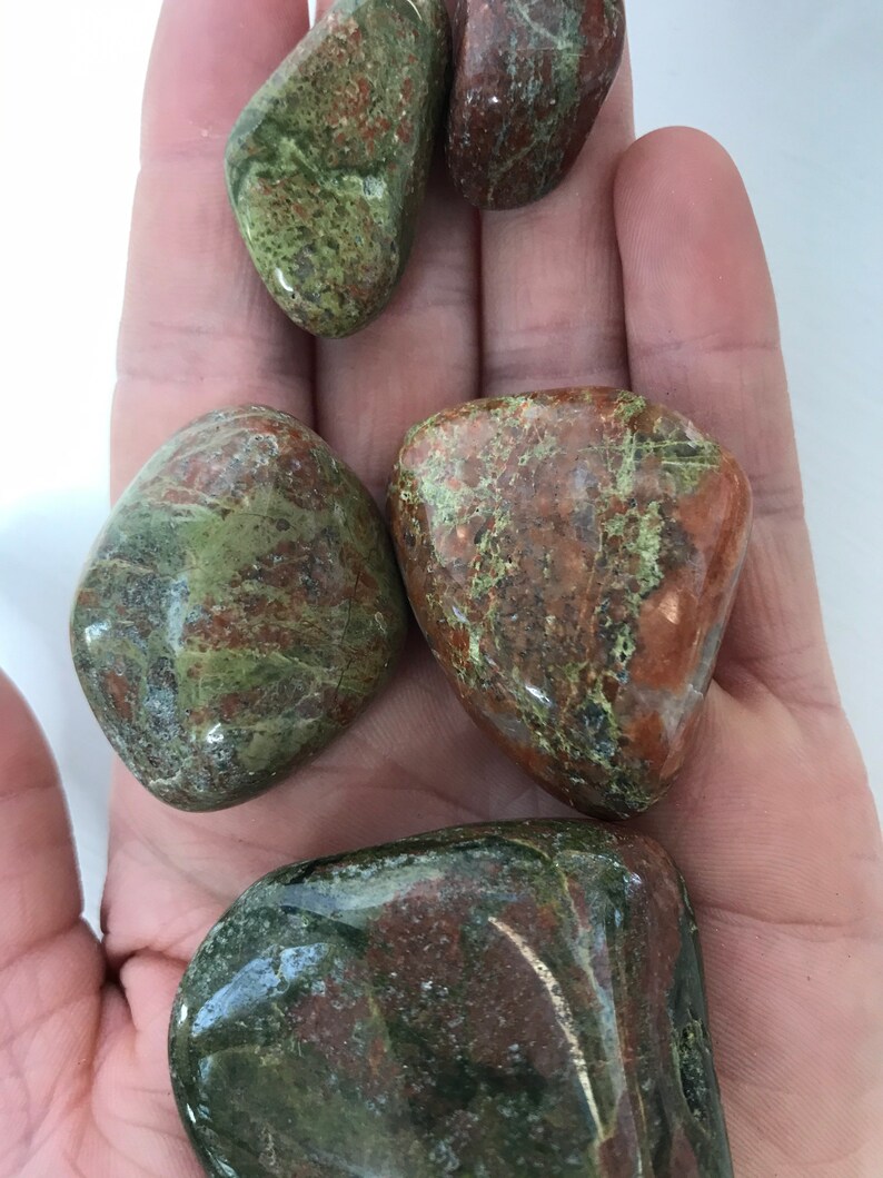 Polished Unakite stone single Lake Michigan unakite rocks | Etsy