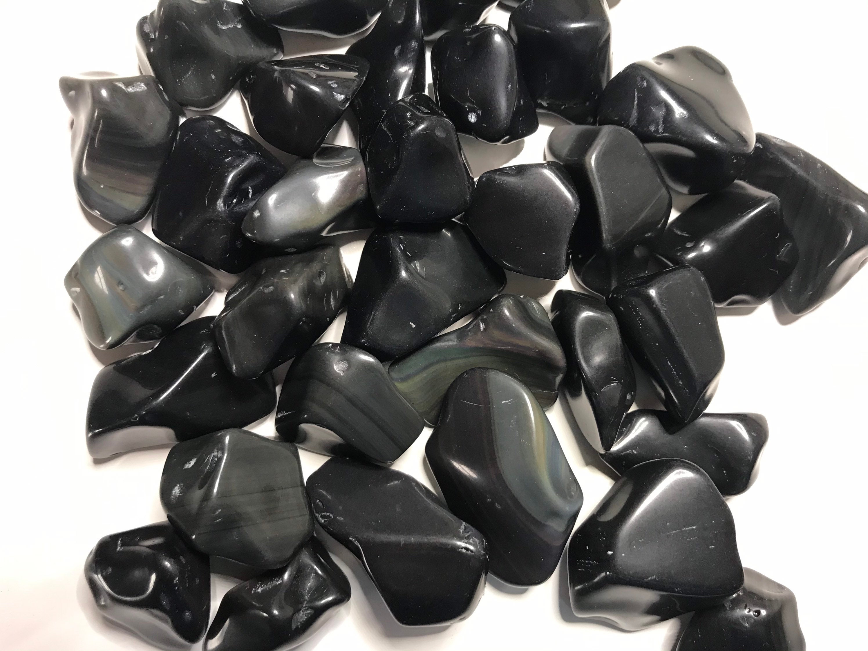 Polished Rainbow Obsidian Rainbow Obsidian Tumbles Colorful - Etsy