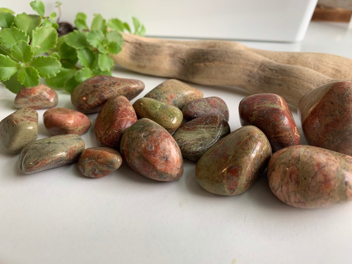 Polished Unakite Stone single Lake Michigan Unakite Rocks | Etsy