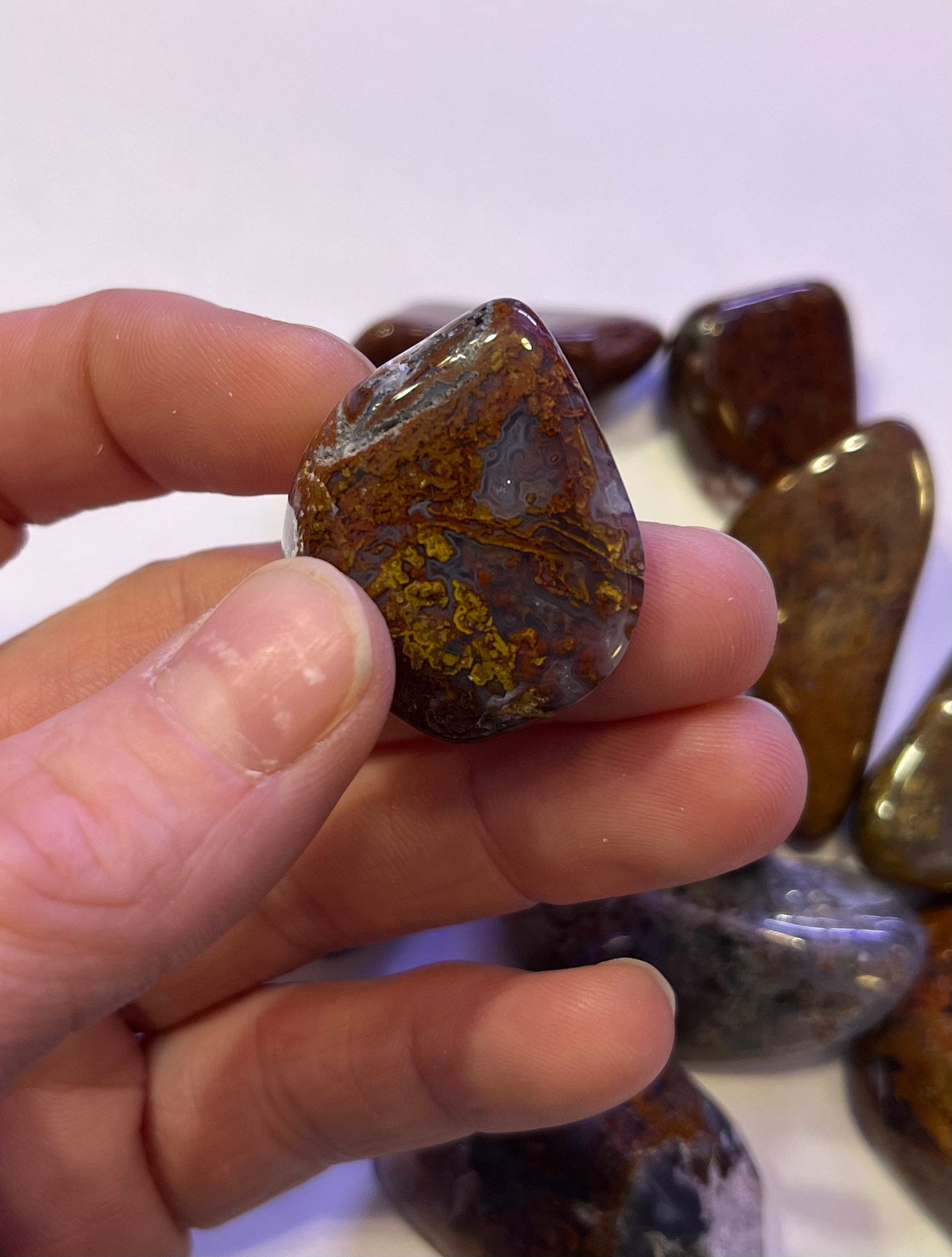 Mexican Moss Agate Polished Stones Moss Agate Tumbles Pretty - Etsy